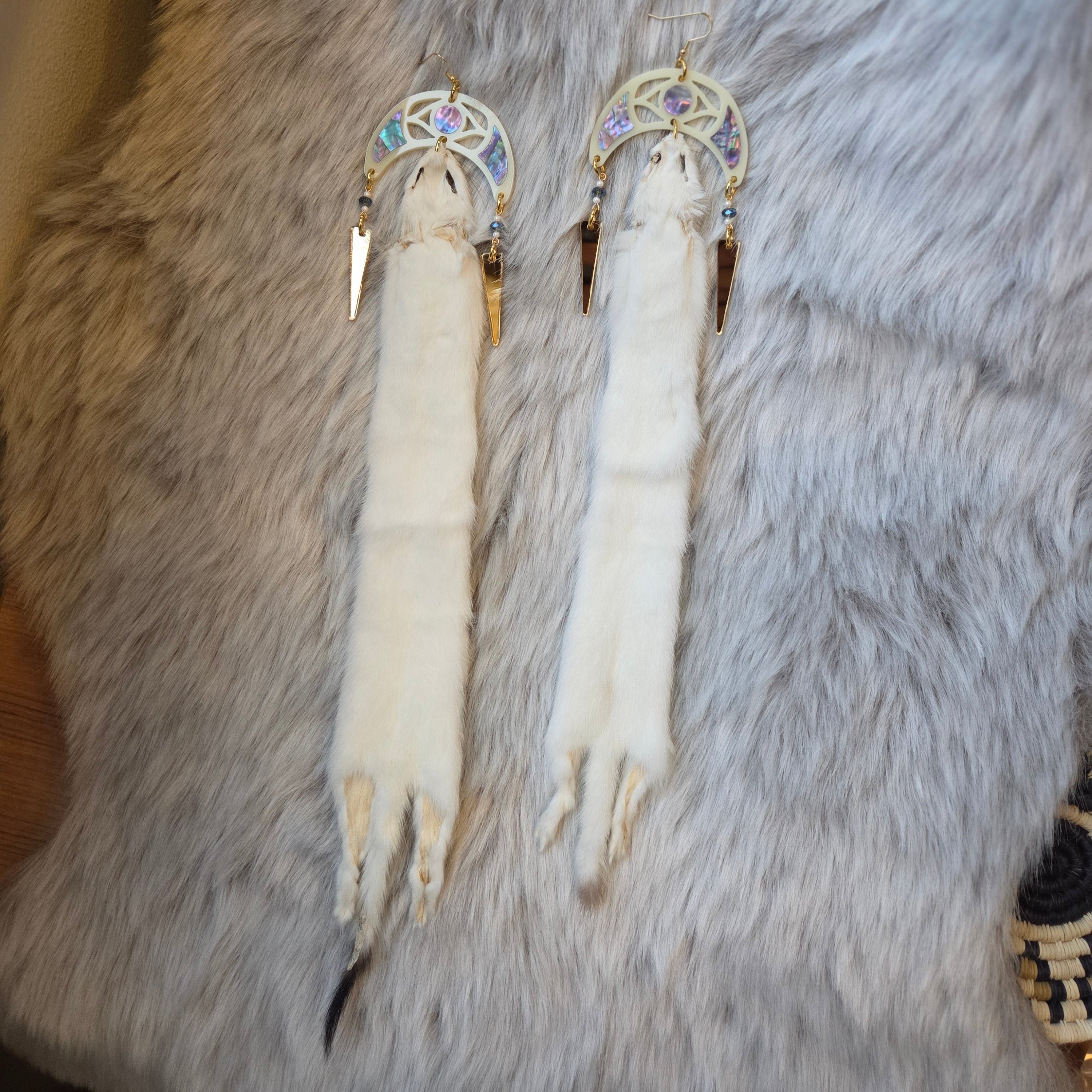 Buy Ermine Eclipse Earrings With Unique Indigenous Design